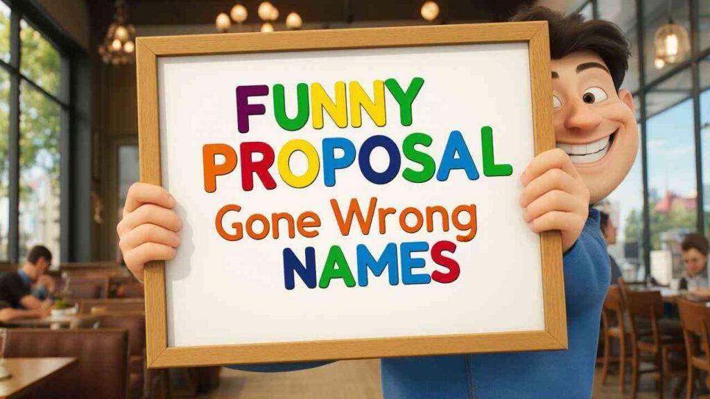 200+ Funny & Creative Proposal Gone Wrong Names - nameslisty.com